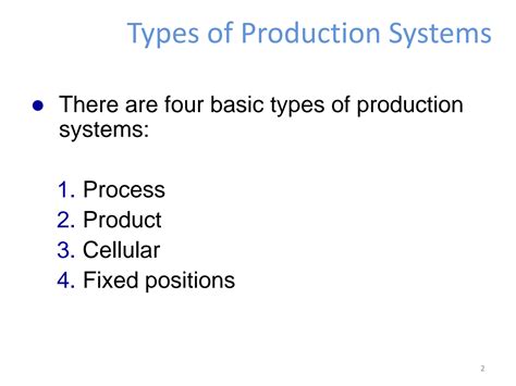 Solution Types Of Production Systems Studypool