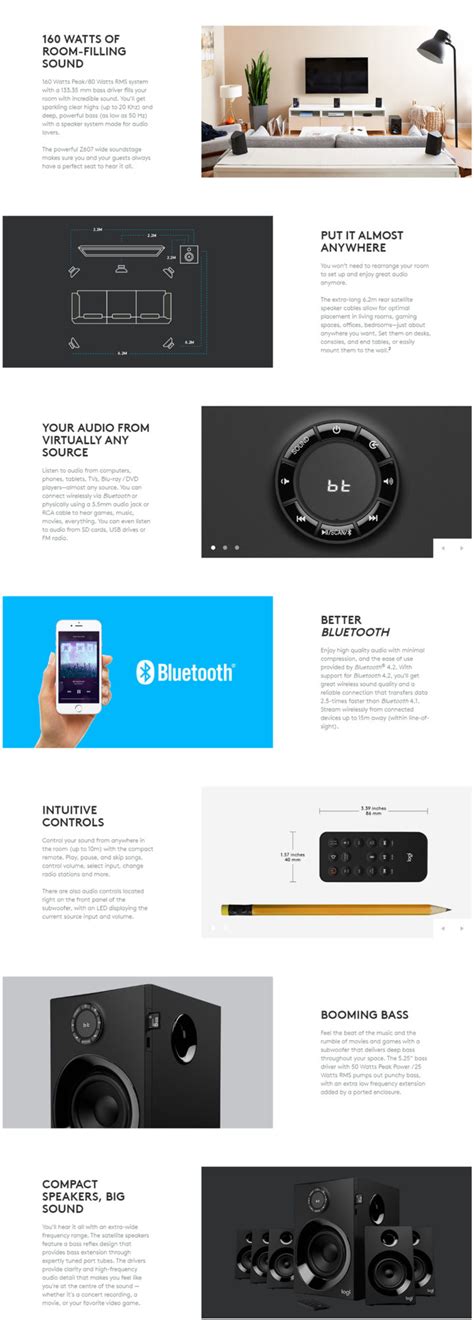 Logitech Z607 5 1 Surround Wireless Speaker System Bd