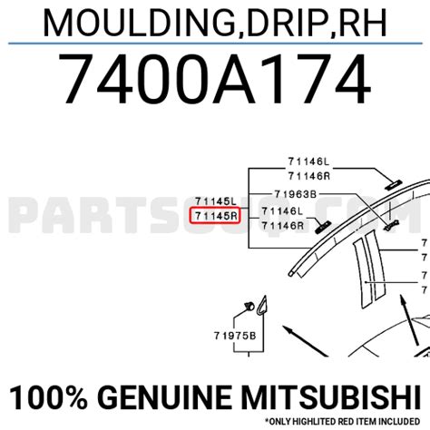 MOULDING,DRIP,RH 7400A174 | Mitsubishi Parts | PartSouq