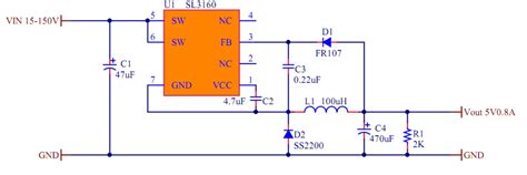 Sl3160宽电压dc48v 60v 72v 84v 100v 120v 150v降压5v1a 哔哩哔哩