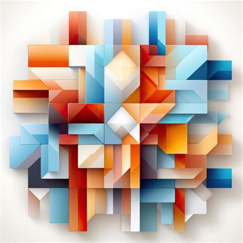 Premium Vector Realistic Vector Geometric Patterns On White Background