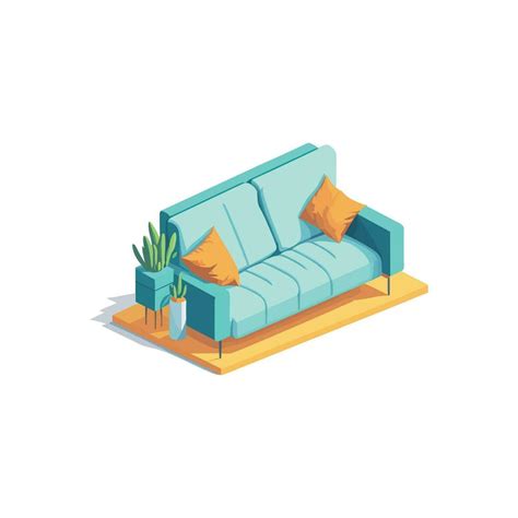 Modern Sofa Vector 24846070 Vector Art At Vecteezy