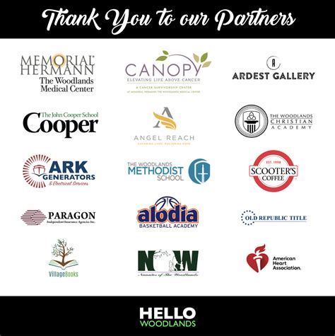 Thank You Sponsors Hello Woodlands