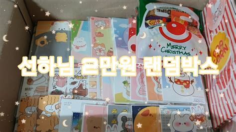 포장용품 판매 선하님 2만원 랜덤박스 다꾸용품 포장용품 2배 랜덤박스 메리 크리스마스 먹거리 랜봉 Youtube