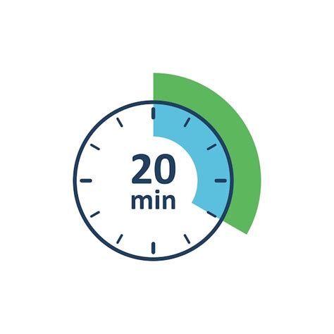 Premium Vector Clock Icon Vector Illustration Timer Sign 20 Min On