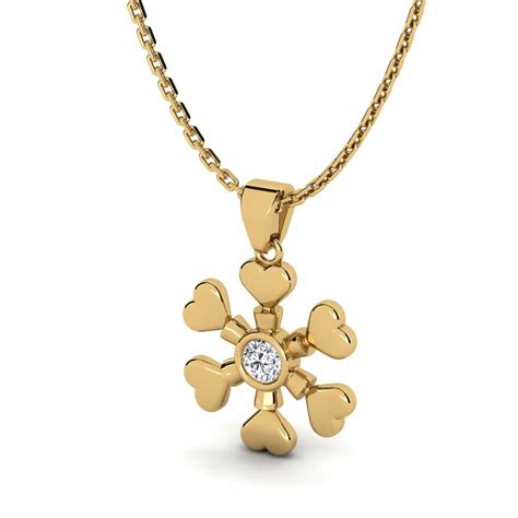 Achetez Pendentif Pour Femme Herem En Or Jaune 375 Diamant 01 Carats