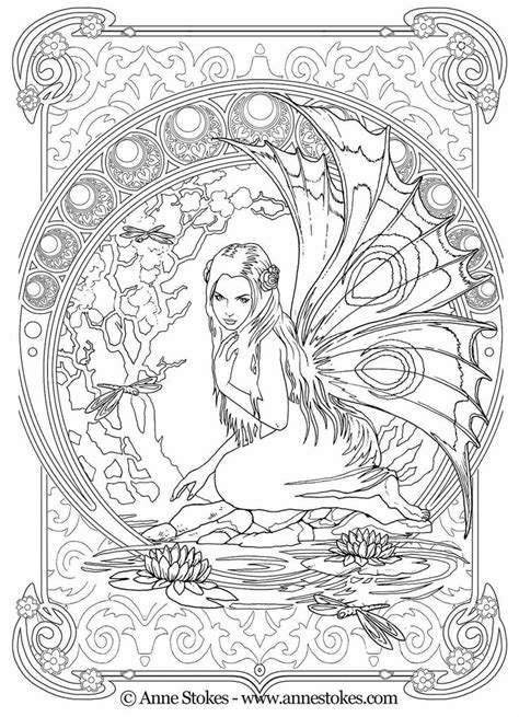 Water Fairy Coloring Pages Cute Chibi Fairies For Coloring Fun Etsy