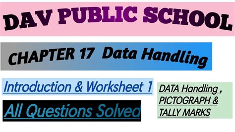 Dav Class 5 Maths Chapter 17 Workshhet 1 Dav Class 5 Maths Unit 17