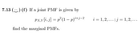 Solved 7 13 F If A Joint PMF Is Given By Find The Chegg Com
