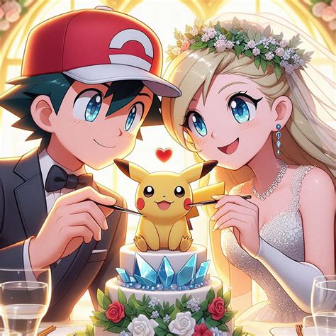 Ash X Serena Pokemon Wedding Cake Theme 2 By