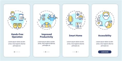 Premium Vector 2d Icons Representing Voice Assistant Mobile App Screen Set Walkthrough 4 Steps