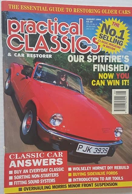 Practical Classics Magazine August 1994 Triumph Spitfire Wolseley Ford Morris £399 Picclick Uk