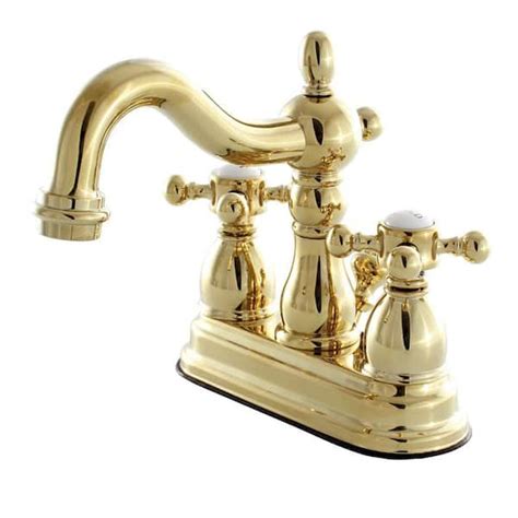 Kingston Brass Heritage 4 In Centerset 2 Handle Bathroom Faucet With