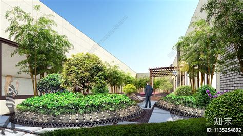 现代庭院花园su模型下载【id1135254892】知末su模型网
