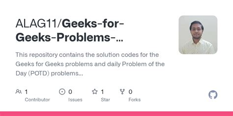 Github Alag11geeks For Geeks Problems Solutions This Repository Contains The Solution Codes