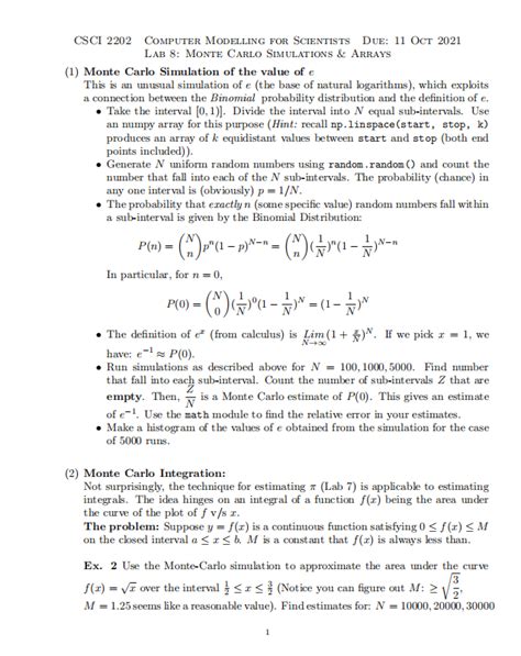 Solved CSCI 2202 COMPUTER MODELLING FOR SCIENTISTS DUE 11 Chegg