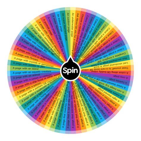 Colouring Prompts Spin The Wheel Random Picker