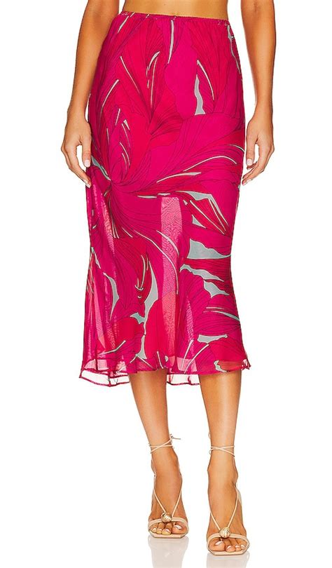Cult Gaia Cult Gaia Talia Skirt In Fuchsia Editorialist