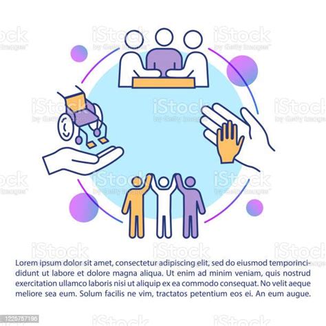 텍스트가 포함된 개념 아이콘입니다 장애아동 지원 및 지원 무효에 대한 관리 Ppt 페이지 벡터 템플릿입니다 브로셔 잡지 선형 일러스트가 있는 소책자 디자인 요소 0명에 대한