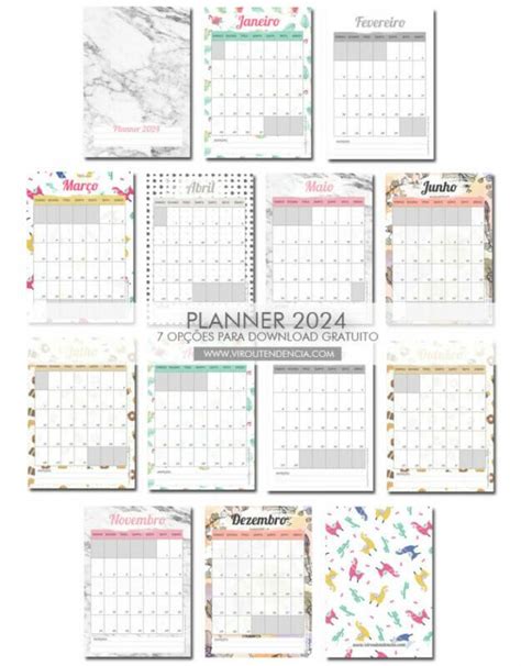 16 Planners Para Imprimir 2024 Download Gratuito Só Melhora Como