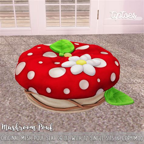 Second Life Marketplace Tiptoes Mushroom Pouf