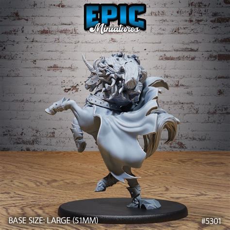 3d Printable Dark Unicorn Attack Horned Fable Monster Magic Forest