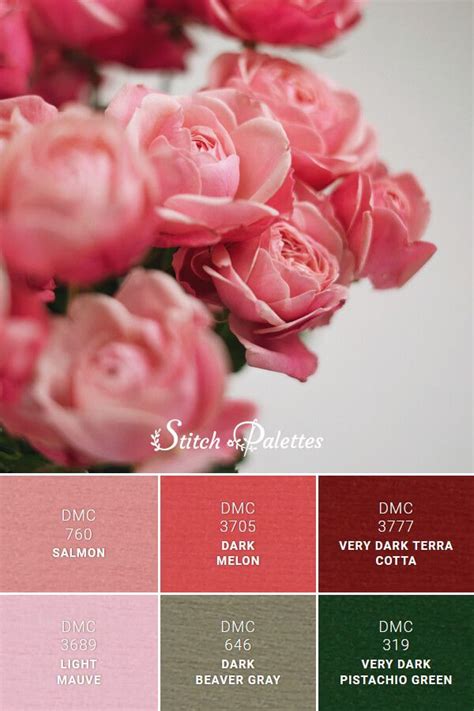 Embroidery Color Palette With Thread Codes