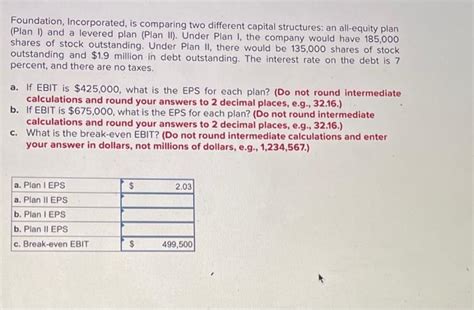 Get Answer Foundation Incorporated Is Comparing Two Different