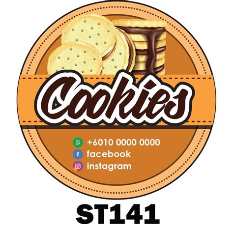 Cookies Sticker Label Sticker Product Sticker Label Murah Custom Sicker Mirrorcoat