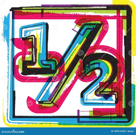 Colorful Grunge Symbol Stock Vector Illustration Of Drawn 100915340