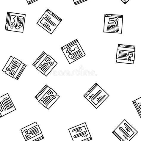 Seo Optimize Community Seamless Pattern Vector Stock Illustration