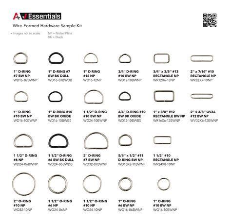 A Essential Wire Formed Hardware Sample Kit A Products Inc • A