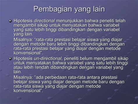 Penentuan Hipotesis Dalam Penelitian Ppt