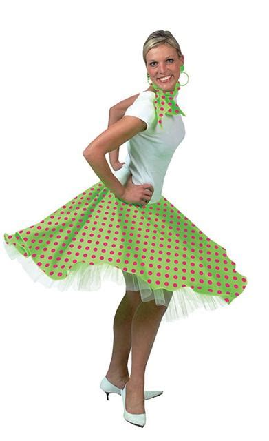 Ladies Rock N Roll Polka Dot Skirt And Scarf Set 50s 60s Fancy Dress 7