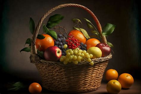 Afbeeldingen Over Fruit Basket Blader In Stockfotos Vectoren En