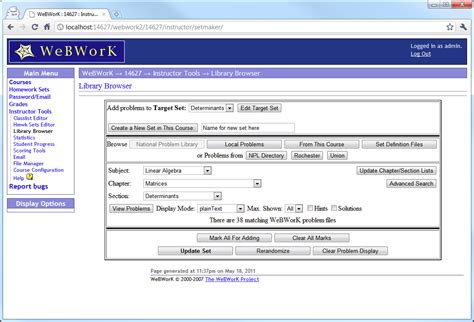 Installing Your Own Personal WeBWork Server Part IV Daniel S Assorted Musings