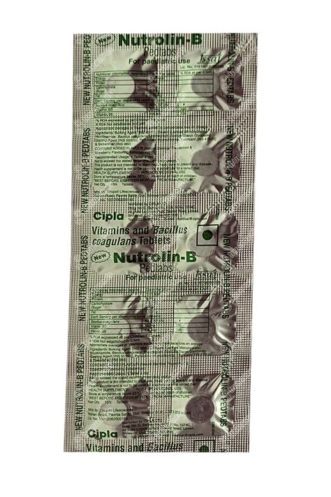 New Nutrolin B Ped Tablet 10 Uses Side Effects Dosage Price Truemeds