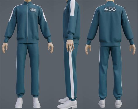 Squid Game Player 456 Tracksuit 3d Model By Vicky180
