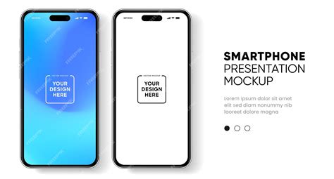 쇼 모바일 앱 Ui Ux 프레젠테이션을 위한 3d 고품질 스마트폰 모형 격리 배경 프리미엄 벡터