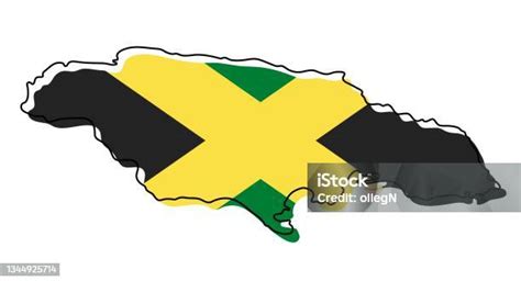 국기 아이콘자메이카의 양식에 일치시키는 윤곽지도 자메이카 벡터 일러스트레이션의 플래그 컬러 맵입니다 국가 관광명소에 대한 스톡 벡터 아트 및 기타 이미지 Istock