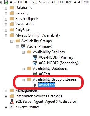 Creating An Availability Group Listener Basic Example Notes On SQL