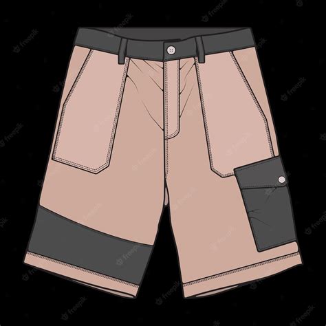 Premium Vector Short Pants Color Block Drawing Vector Short Pants