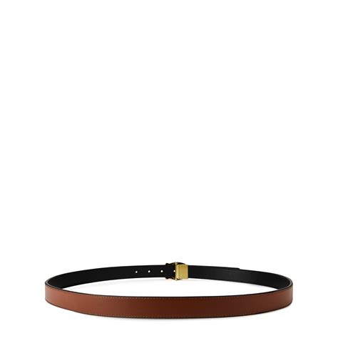 Coach Sculpted C Buckle Reversible Belt Women B4black Saddle
