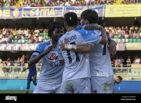 Khvicha Kvaratskhelia Of SSC Napoli Jubilates After Scoring Douring