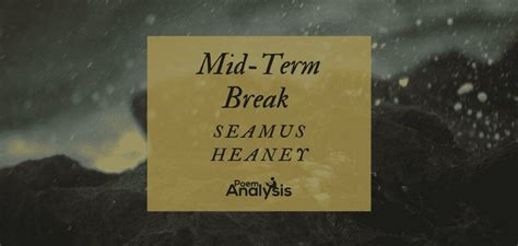 Mid Term Break By Seamus Heaney Cambridge And Baccalaureate Exams Litcharts Sparknotes