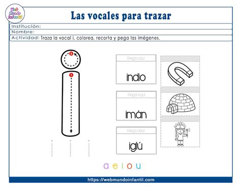Fichas De Las Vocales Para Trazar E Imprimir