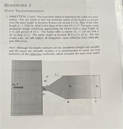 Solved Homework 2 Wave Transformation 1 Analytical 7