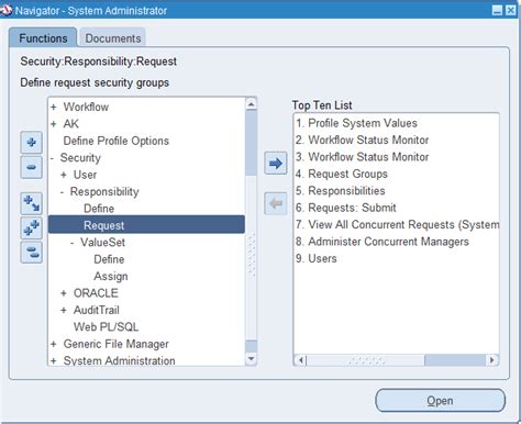 Creating A Request Group In Oracle E Business Suite R12