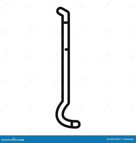 Crowbar Tool Forcing Open Object Outline Icon Royalty Free Stock