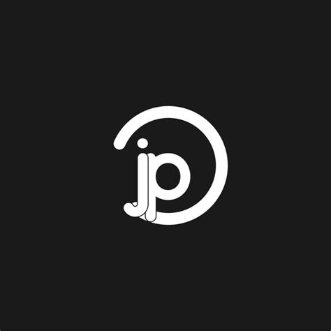 Initials Jp Logo Monogram With Simple Circles Lines 28267001 Vector Art